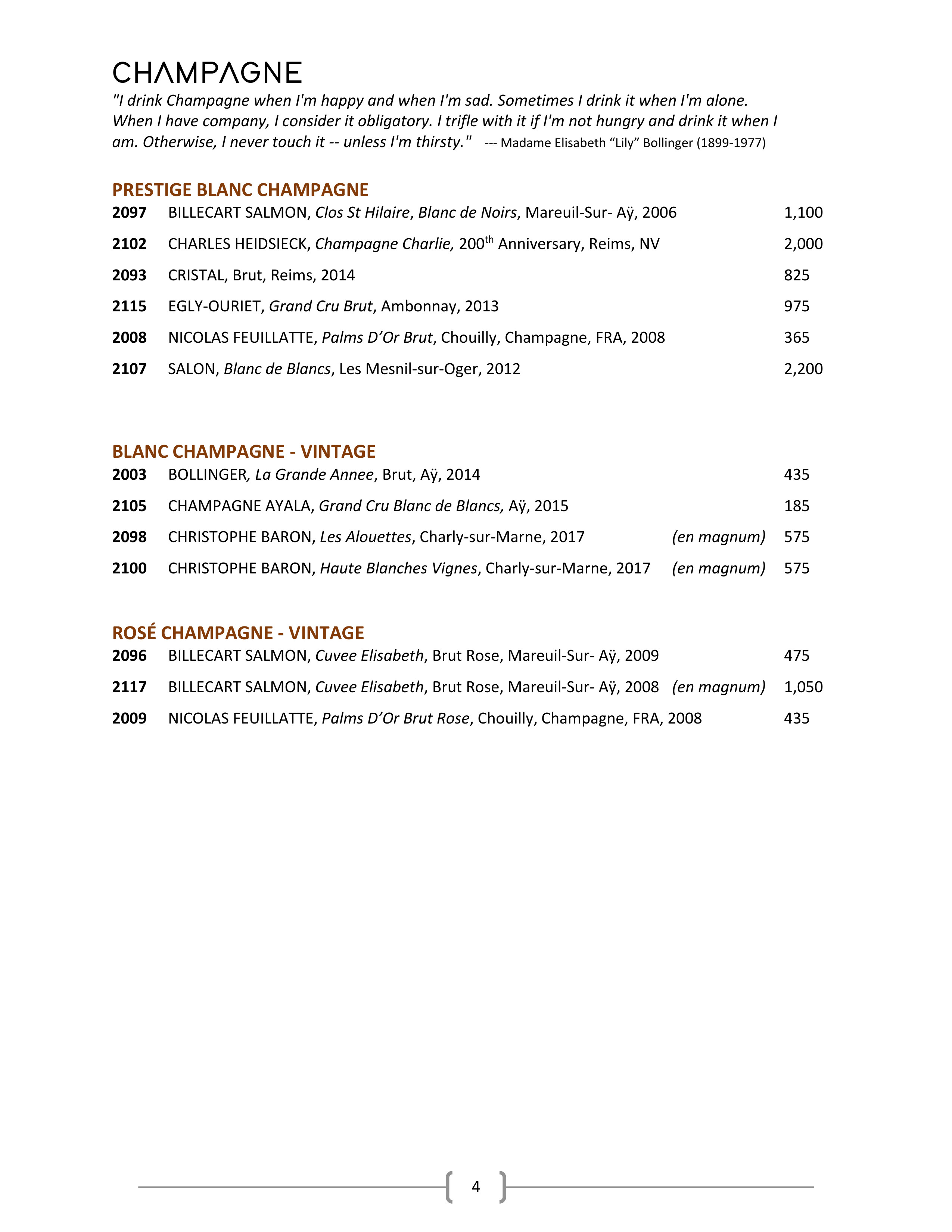 Wine & Spirits List | Ascend Prime Steak & Sushi