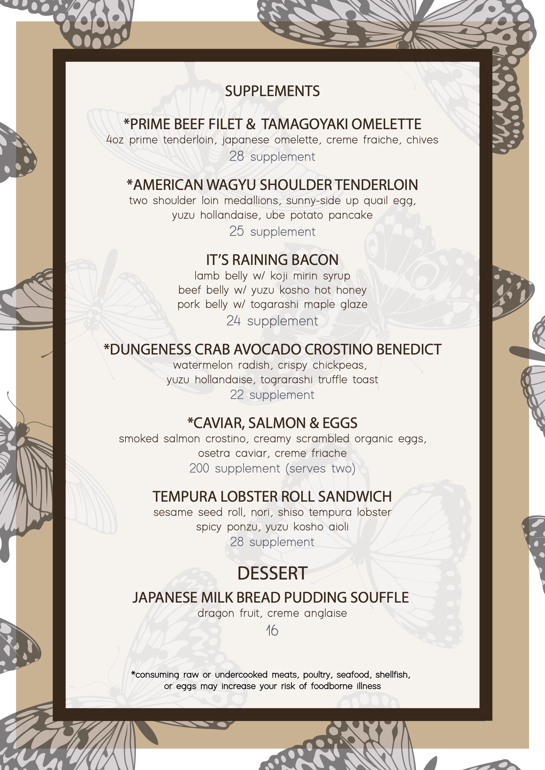 Brunch Menu | Ascend Prime Steak & Sushi