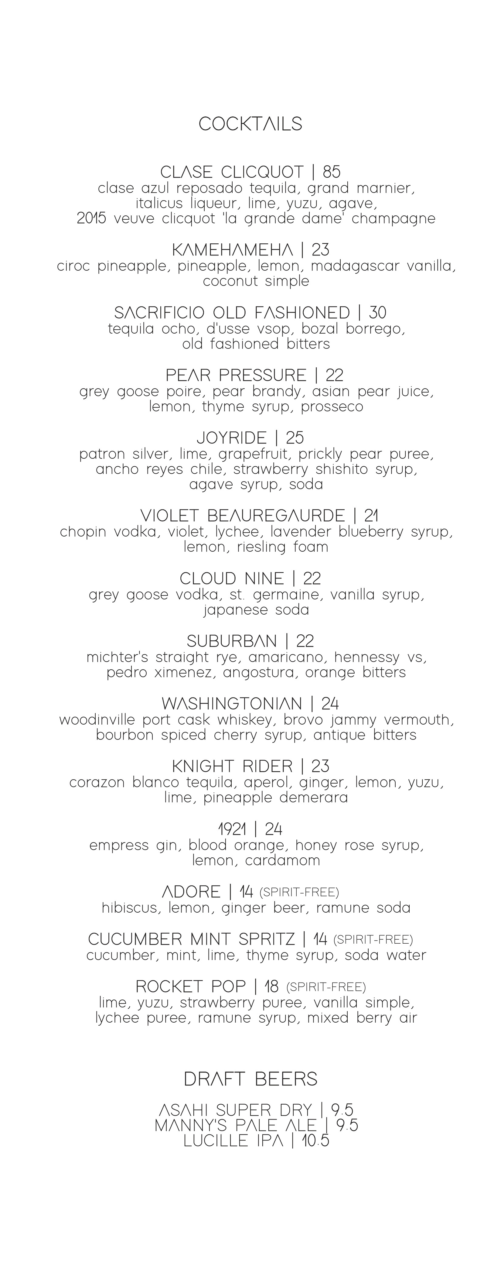 Dining Room Menu | Dinner & Brunch Bellevue | Steak & Sushi | Ascend ...